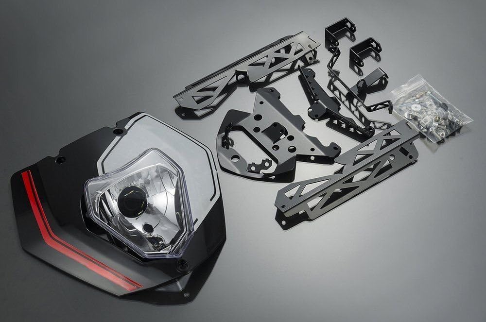 Amazon.com: Moto Onfire Aftermarket Emarks Headlight Mask Kit Head Lamp ...