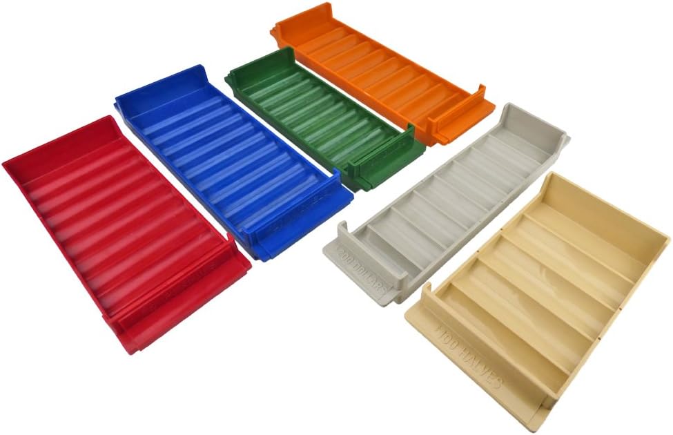 Amazon.com : BankSupplies Nickel Rolled Coin Storage Tray - Blue - 20 ...