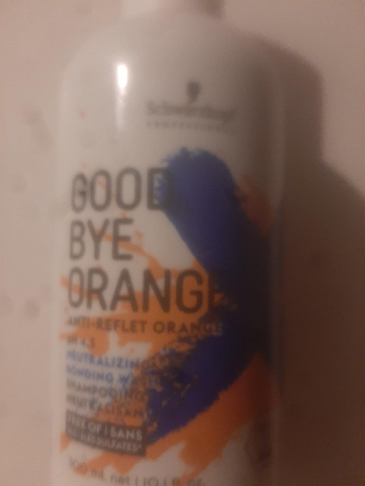 Schwarzkopf -Shampooing Good Bye Orange Le Premier Shampooing Anti ...