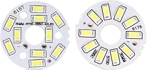 uxcell LED Chip Bulb 300mA 5W 10 LEDs 5730 Surface Mounted Devices Module Aluminum Board Pure ...