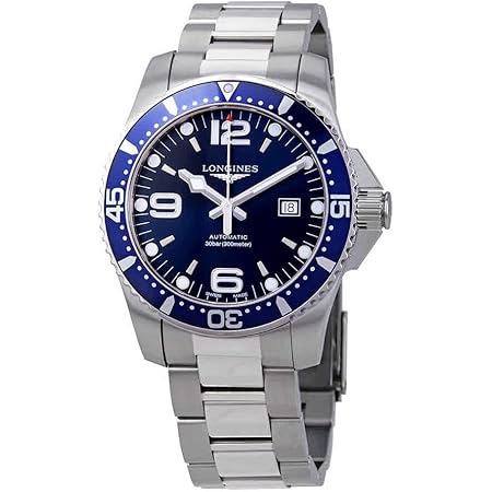 Amazon.com: Longines HydroConquest Chronograph Automatic Blue Dial Men ...