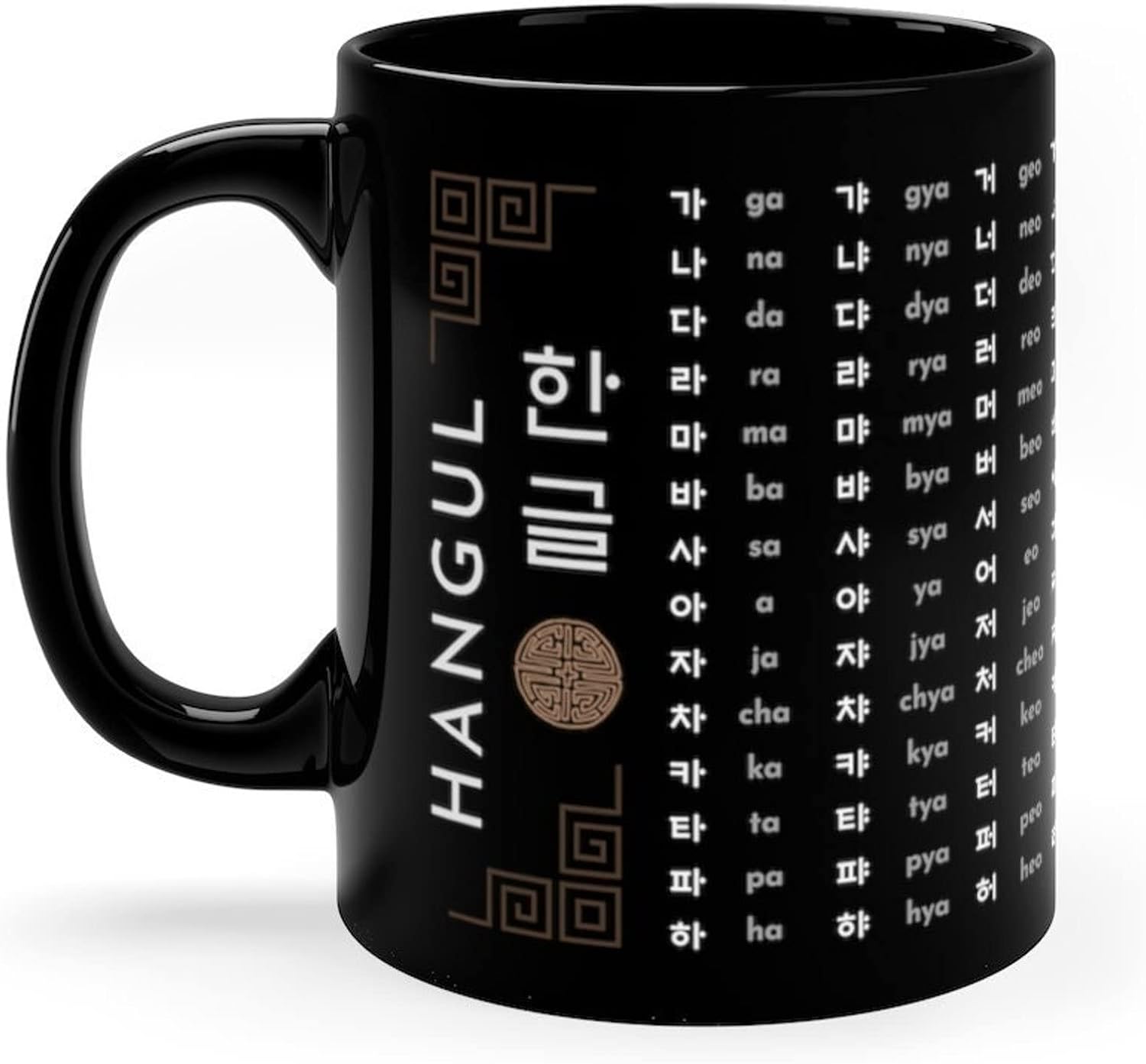 Amazon.com: Minto Korean Alphabet Mug Hangul Mug Hangeul Mug Korean Mug ...