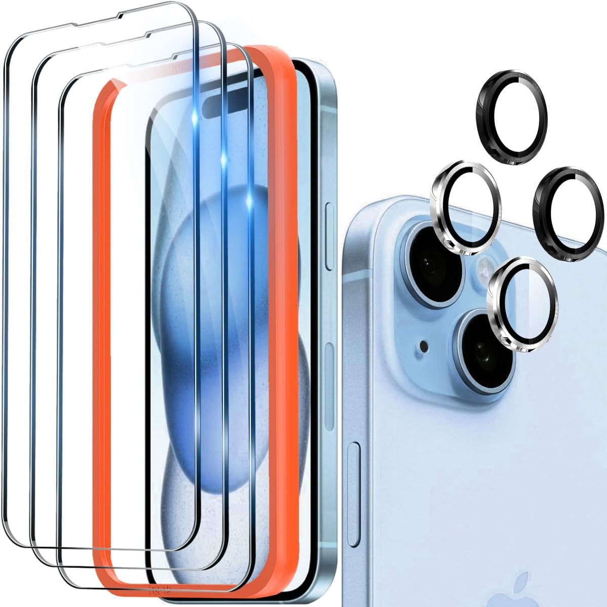 Amazon.com: NEEPART Paquete de 3 + 2 protectores de pantalla para ...
