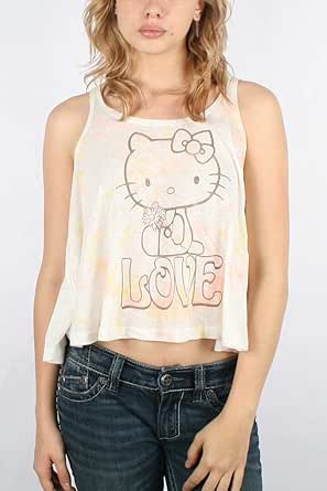 Mighty Fine - Womens Hello Kitty Love Daisies Tank Top In Linen at ...