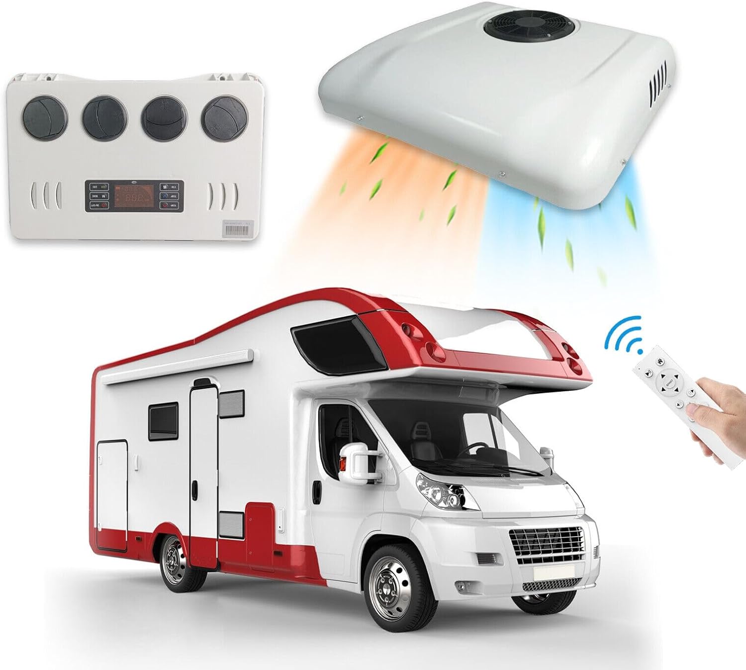 Amazon.com: Aiscan RVpligo 24V Heat Cool RV Air Conditioner Rooftop AC ...