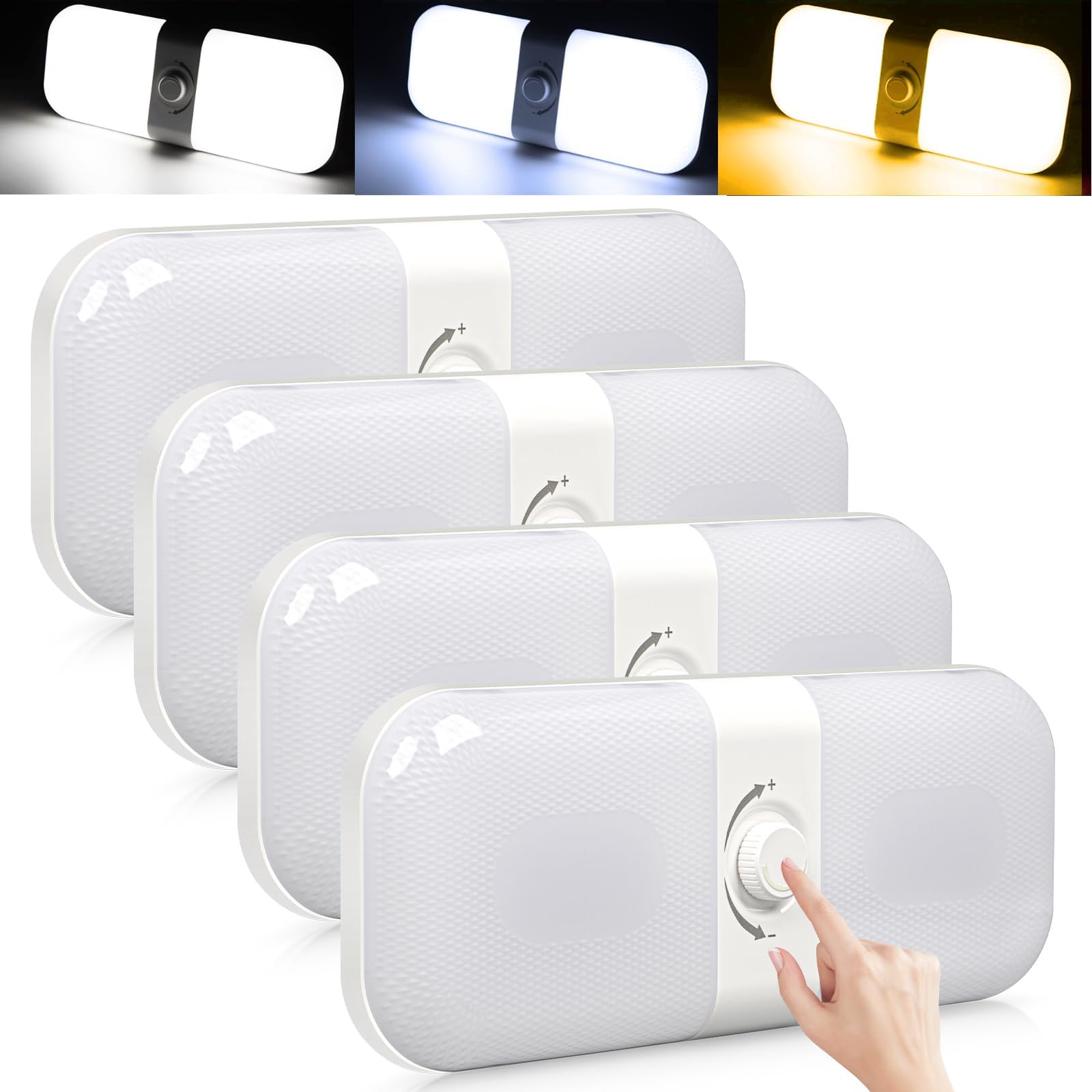 Amazon.com: Leisure LED 2 Pack RV LED Ceiling Double Dome Light Fixture ...