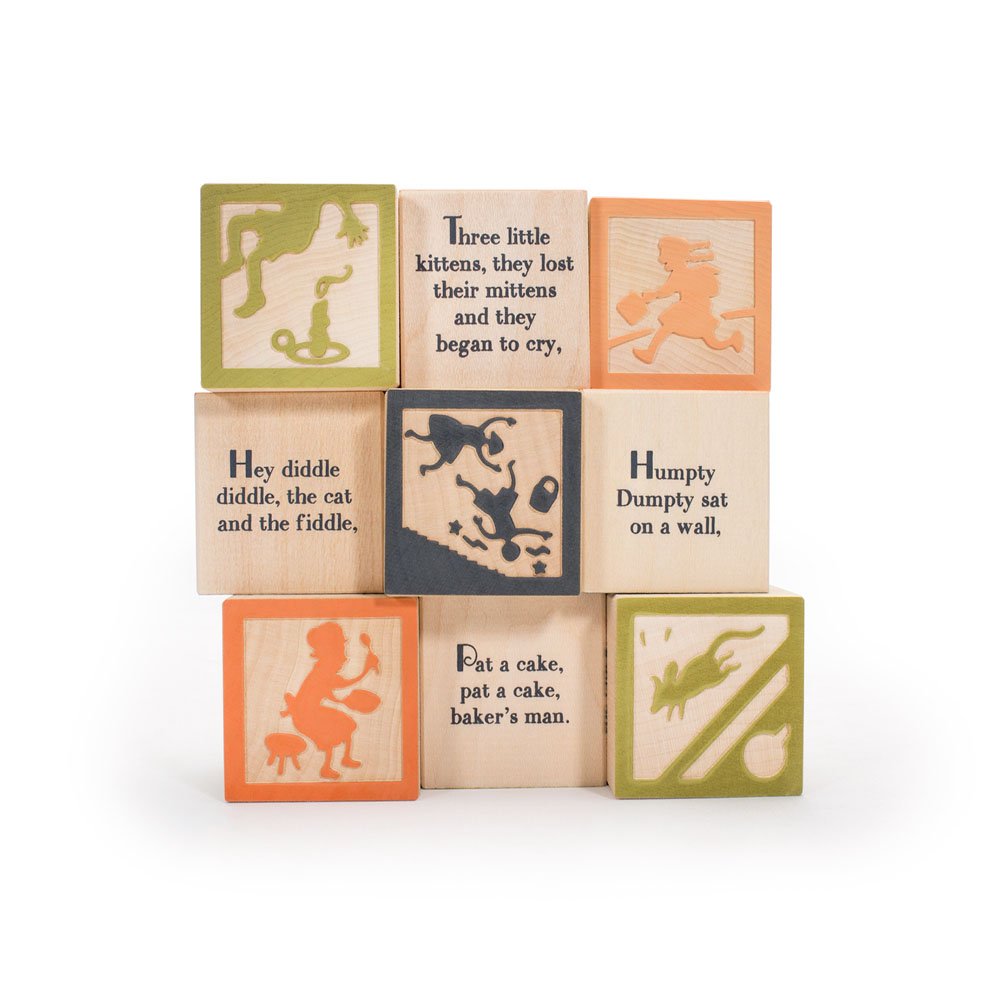 Amazon.com: Uncle Goose Nursery Rhyme Blocks - Made in The USA : Toys ...
