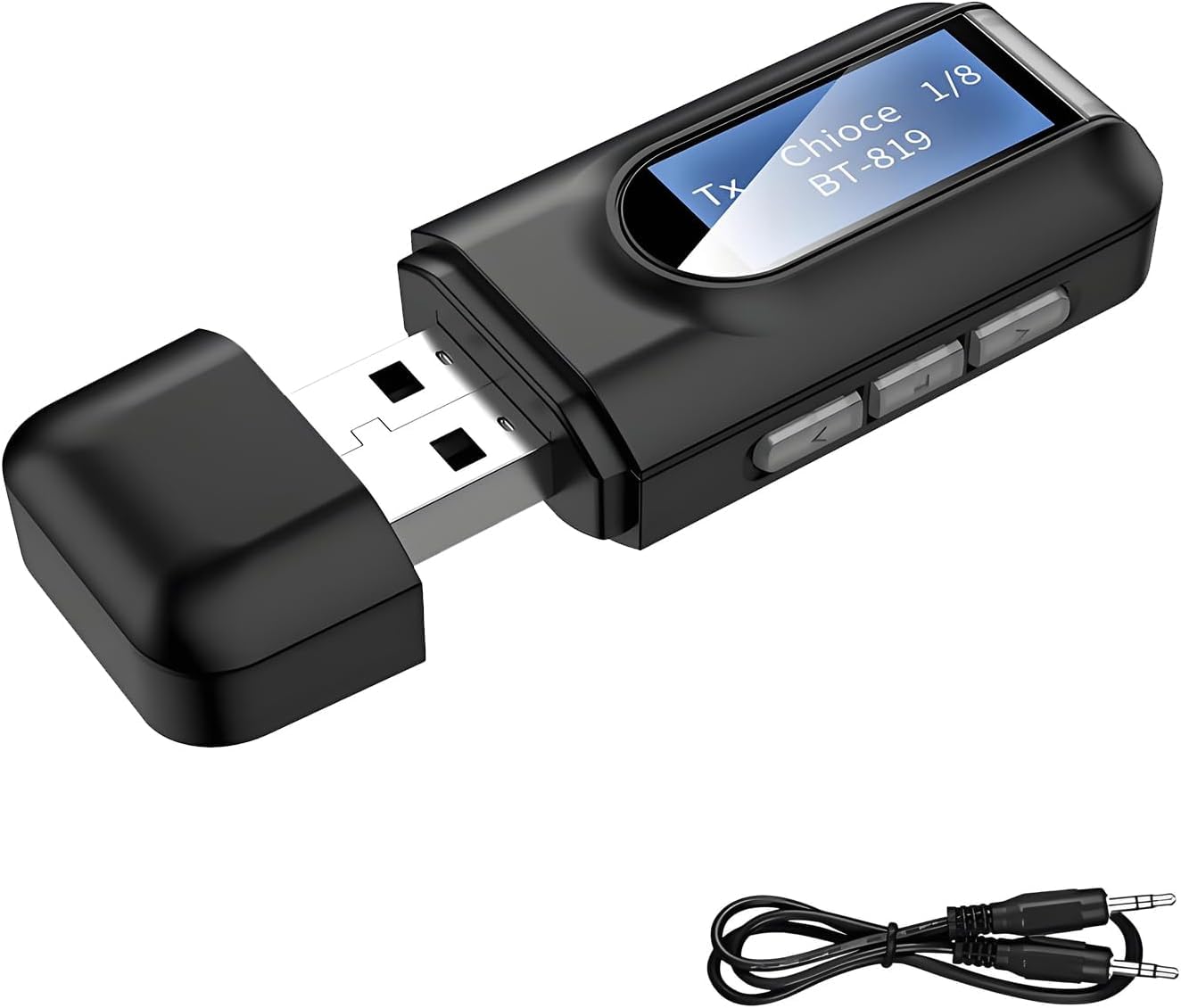 QUMOX USB Bluetooth 5.0 Transmitter and Receiver for TV, Portable ...