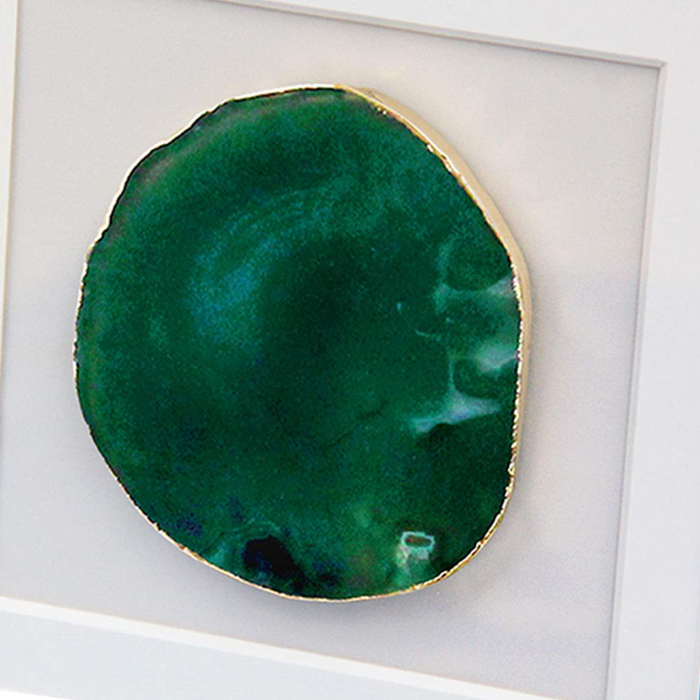 ARTECORS Handmade 40x40cm Gold Edge Agate 3d Wall Art with Shadow Box ...