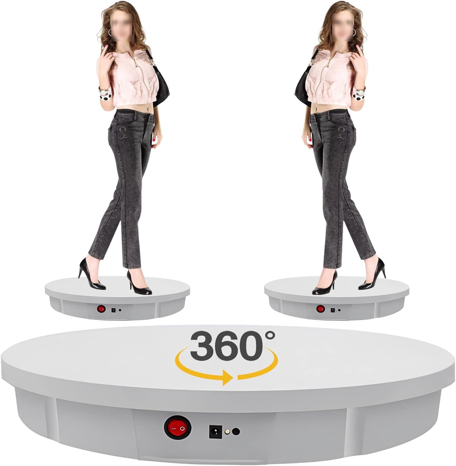 Amazon.com: FONOBO Motorized Rotating Display Stand, 360 Degree ...