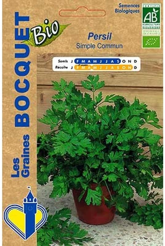 Sachet de graines de Persil simple commun certifié ECOCERT FR-BIO-01-4 ...