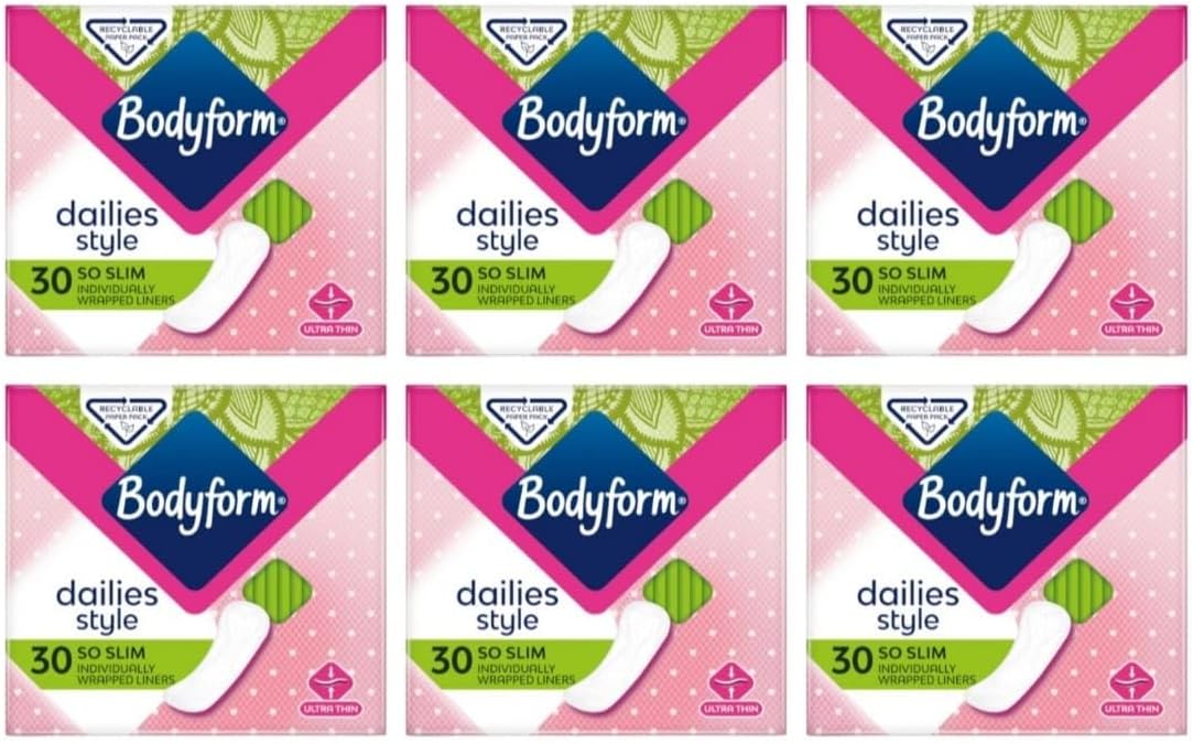 Bodyform Light Liners So Slim Single Wrapped 30 per pack (PACK OF 6 ...