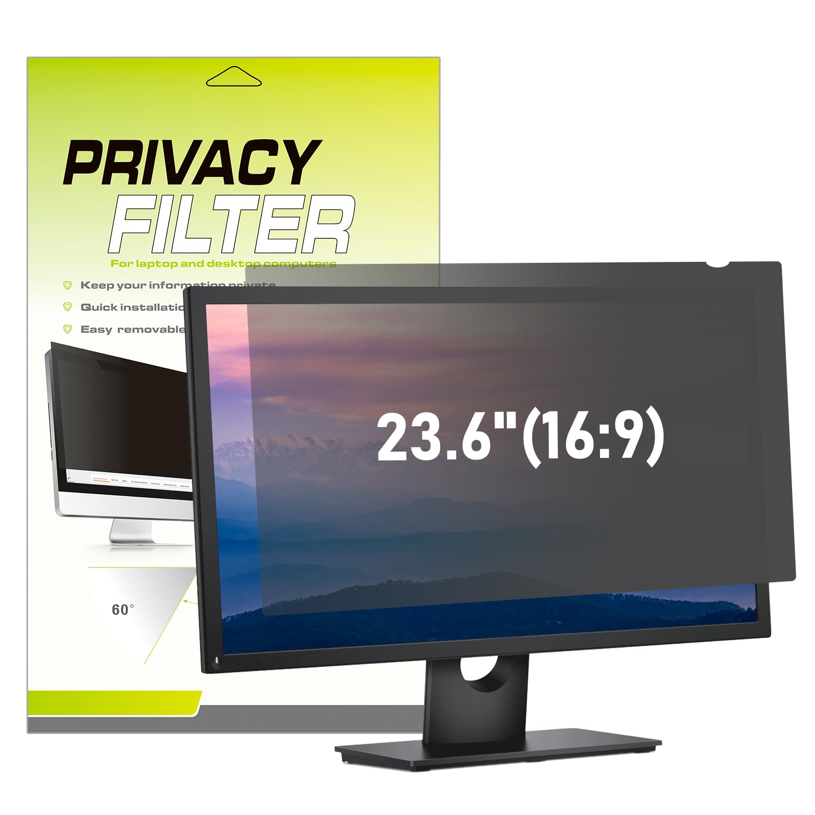 LAMA 23.6 Inch Computer Privacy Screen Protector, Universal Computer ...