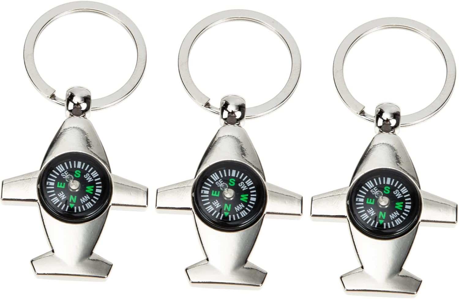 Amazon.com : Toddmomy 3pcs Compass Keychain Key Pendant Key Hanging ...