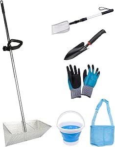 Amazon.com : Sand Fleas Rake Set, Detachable 52 Inches Long Handle ...