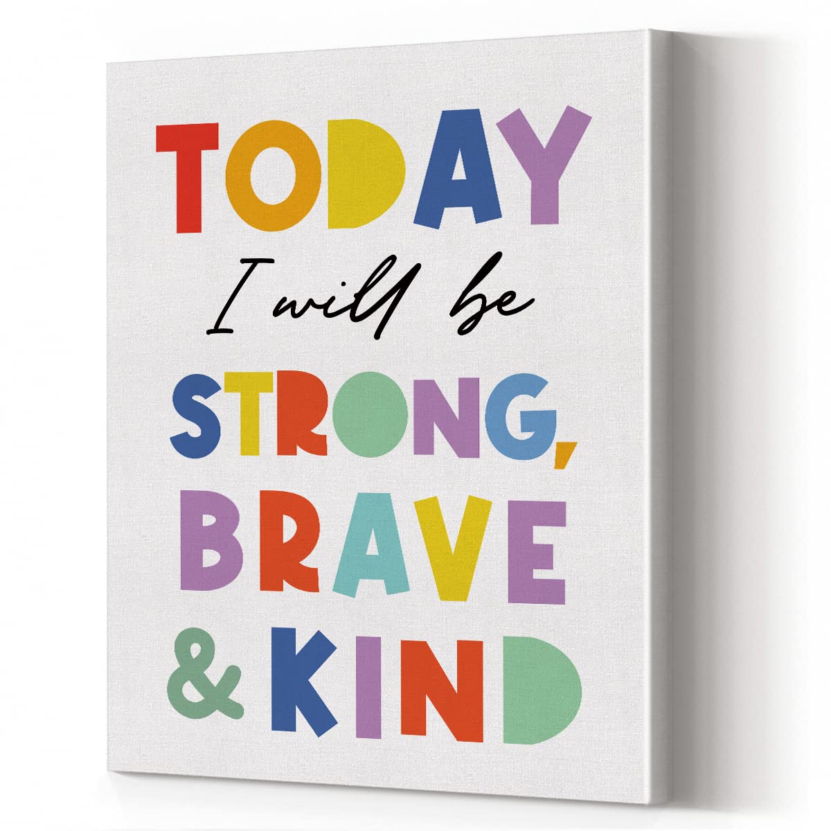 Amazon.com: I Will Be Strong Brave & Kind Print Canvas Wall Art Poster ...