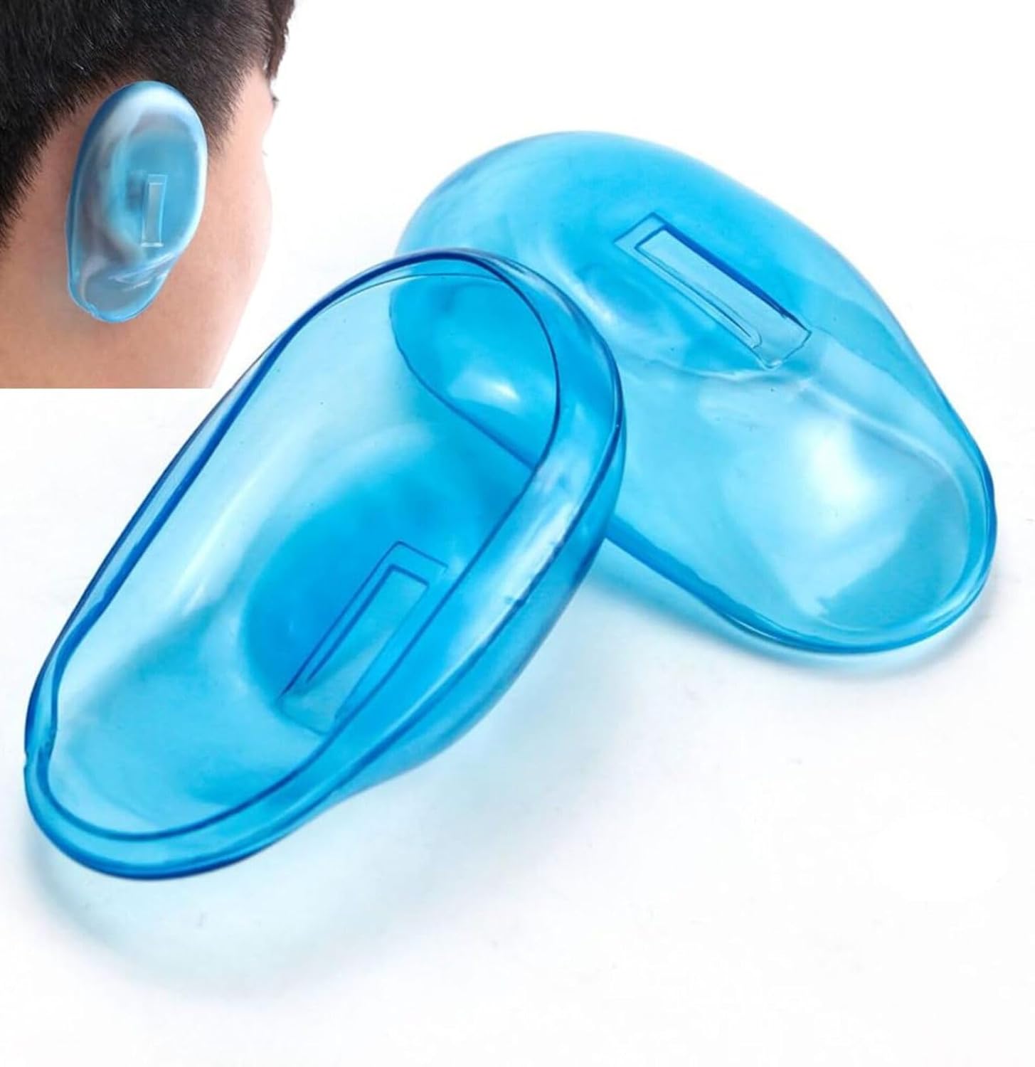 Generic Silicone Ear Covers 2Pcs - Blue - Protects Ears from Water ...