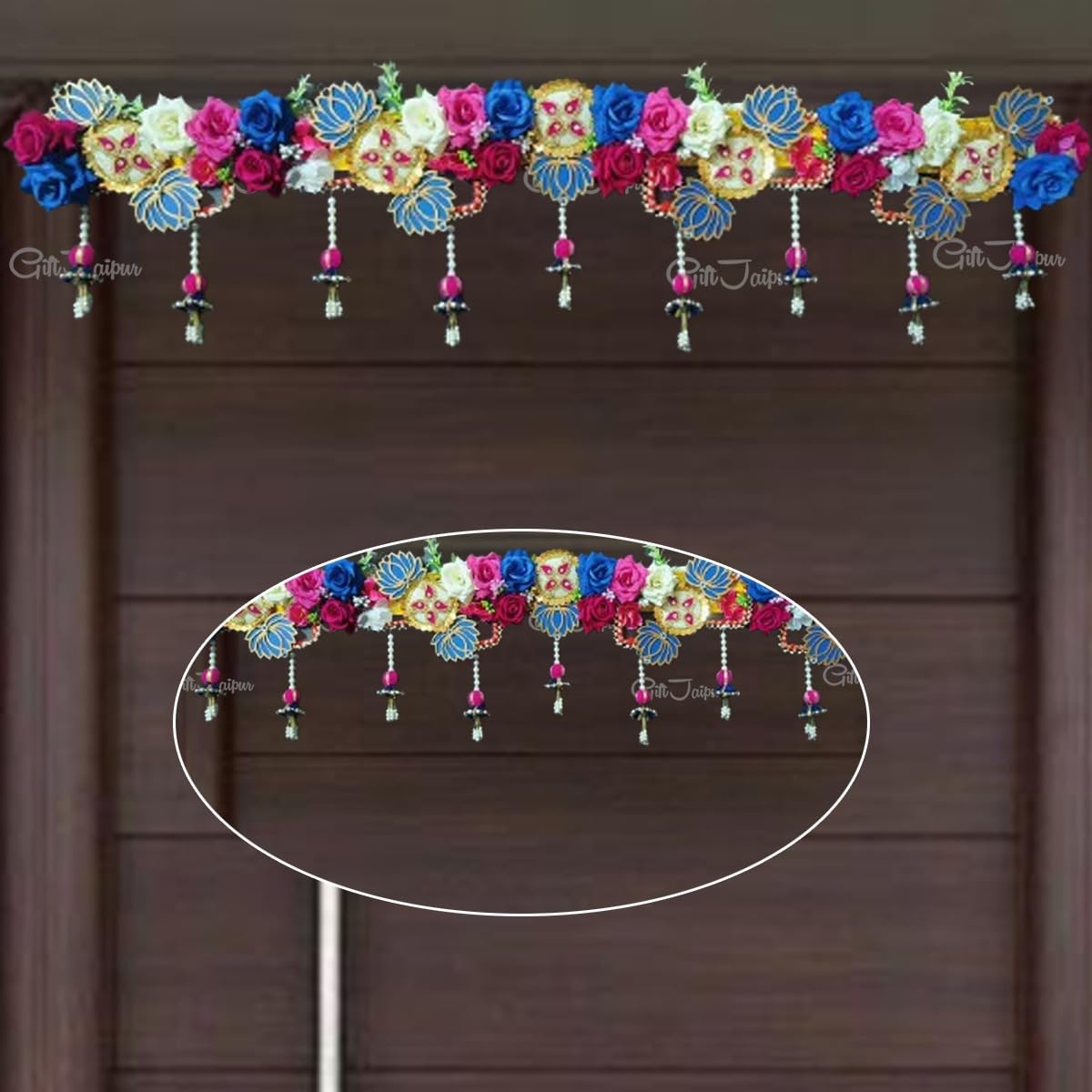 Buy Gift Jaipur Heavy Blue Lotus Flower Style Toran (TL-40) thoranam ...