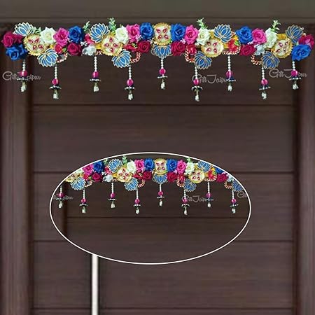 Buy Gift Jaipur Heavy Blue Lotus Flower Style Toran (TL-40) thoranam ...