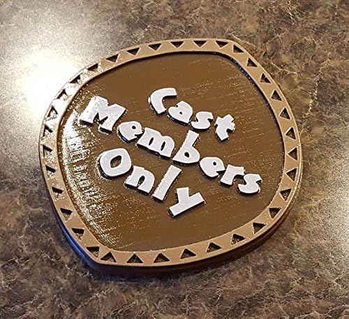 Amazon.com: Cast Members Only Sign/Plaque - Polynesian Brown and White ...