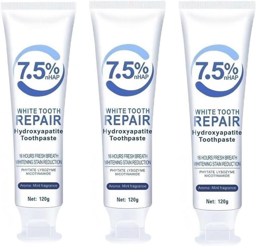 Amazon.com : 2PCS 7.5% Hydroxyapatite Toothpastes for Enamel Protection ...