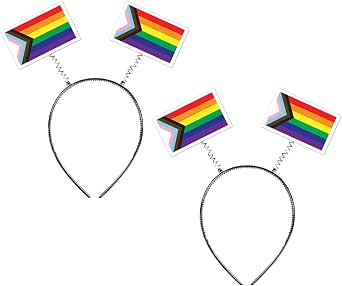 Amazon.com: Beistle 2 Piece Pride Flag Headband Boppers, LGBQT Rainbow ...
