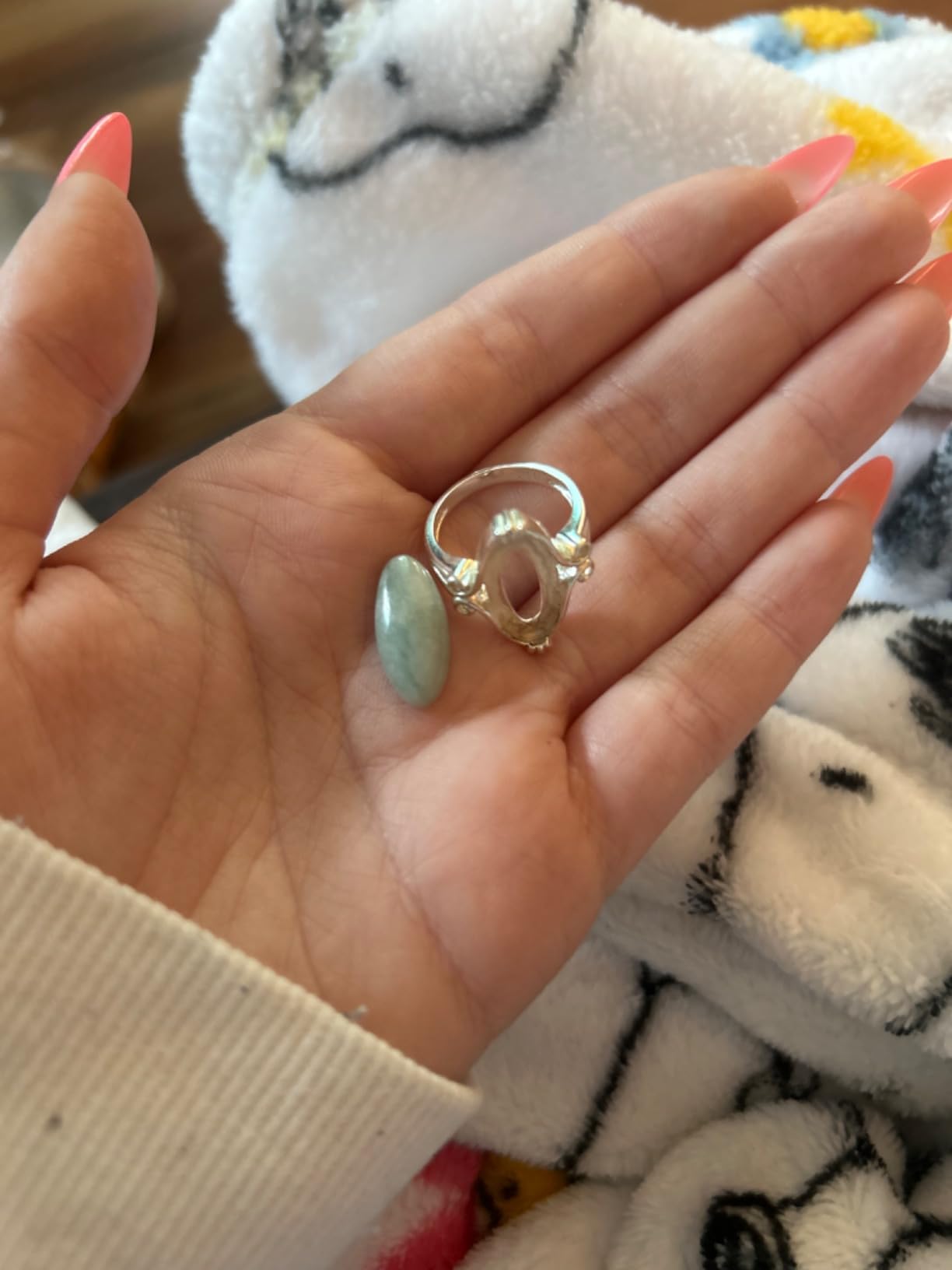 Amazon.com: MORGAN & PAIGE .925 Sterling Silver Genuine Green Jade ...