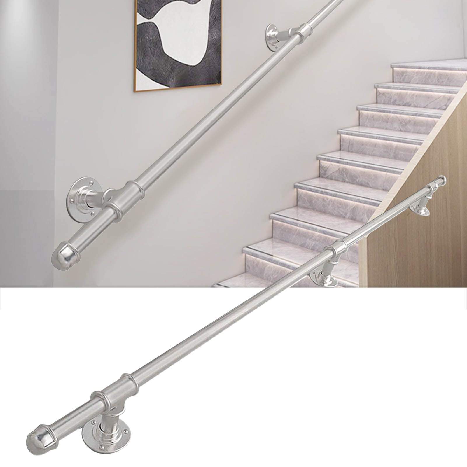 Silver Railing For Stairs Contemporary Home Glass Staircase Viewrail