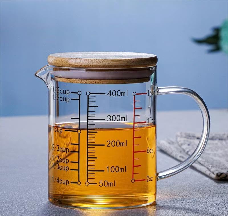 Uadme Glass Mixing Cup, Glass Measuring Cup Borosilicate Graduated ...