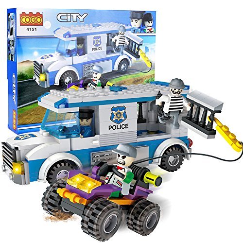 Cogo Police Chase Getaway Blocks Building Set 261 Pieces : Amazon.in ...