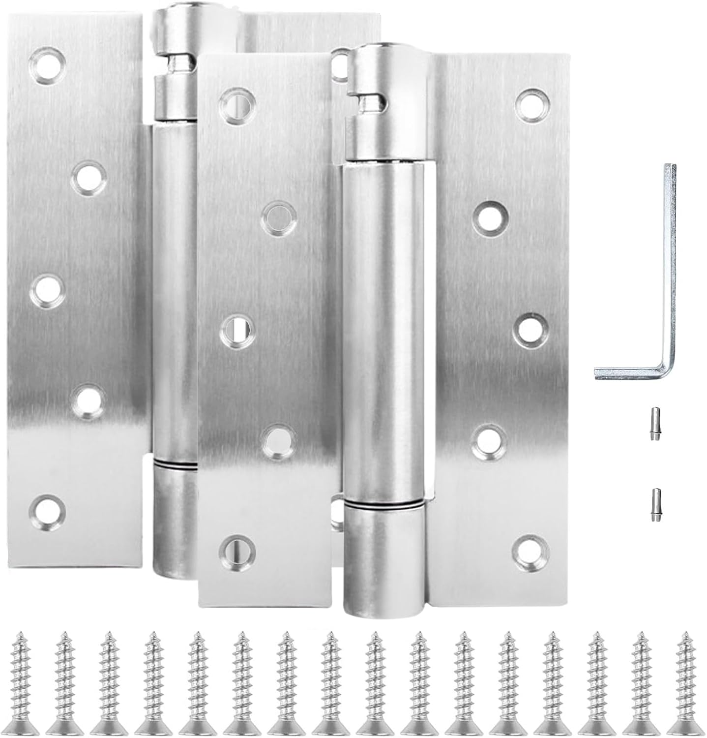 (2 Pack) Self Closing Door Hinge, 6 inches,Auto Closing Spring Hinge ...