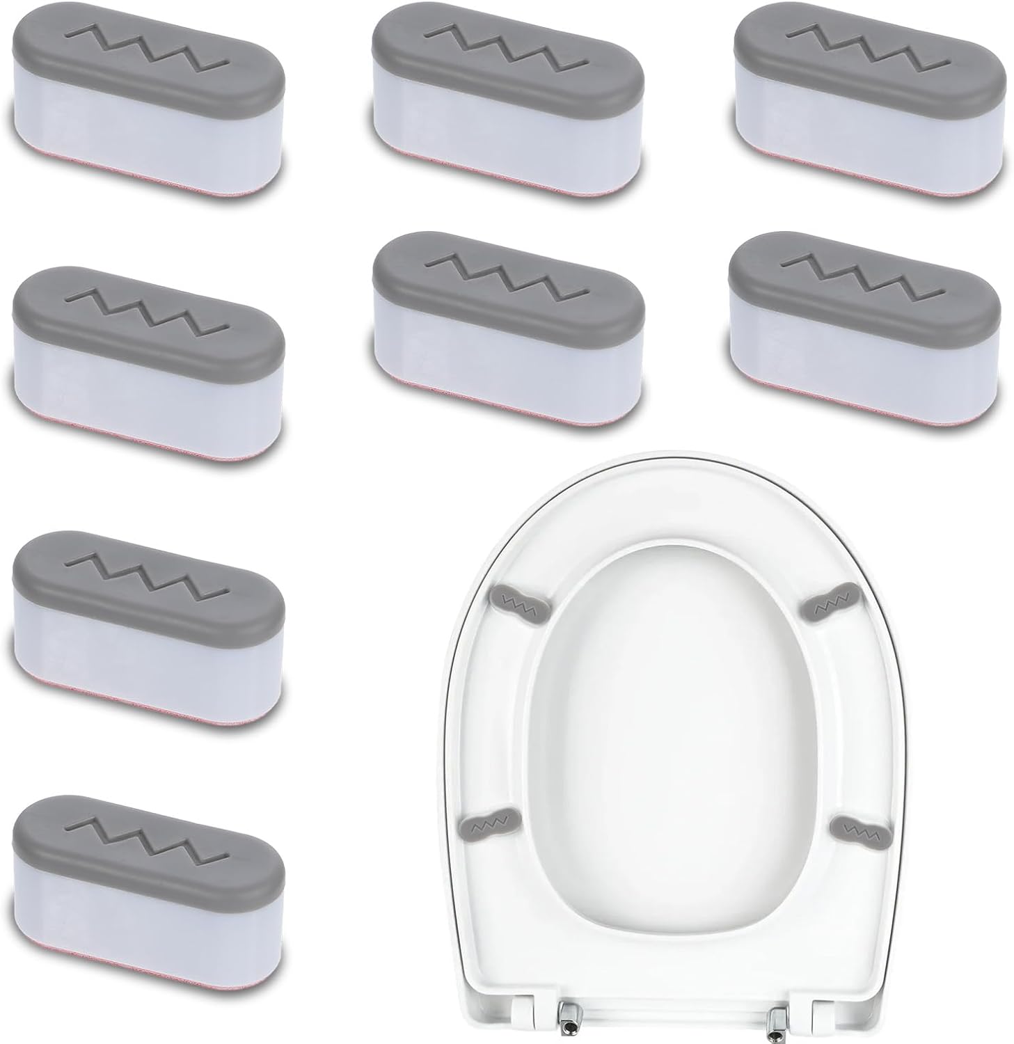 Giantree 8Pcs Toilet Seat Bumpers, Bidet Toilet Seat Bumpers for Use ...