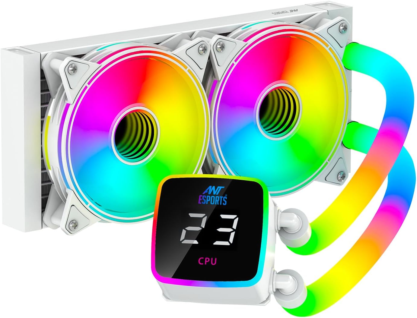 Ant Esports ICE Chroma 240 ARGB 240mm ARGB Liquid Cooler/AIO with CPU ...