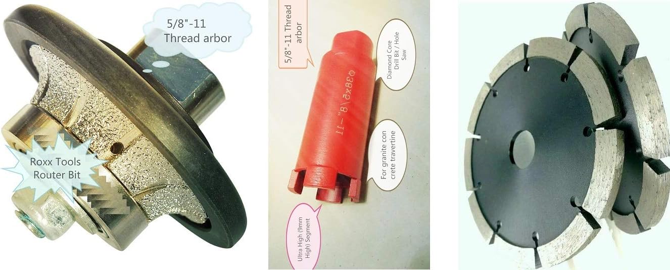 3/16" Diamond Router Bit Radius Bullnose 1 3/8" Diamond core bit hollow ...