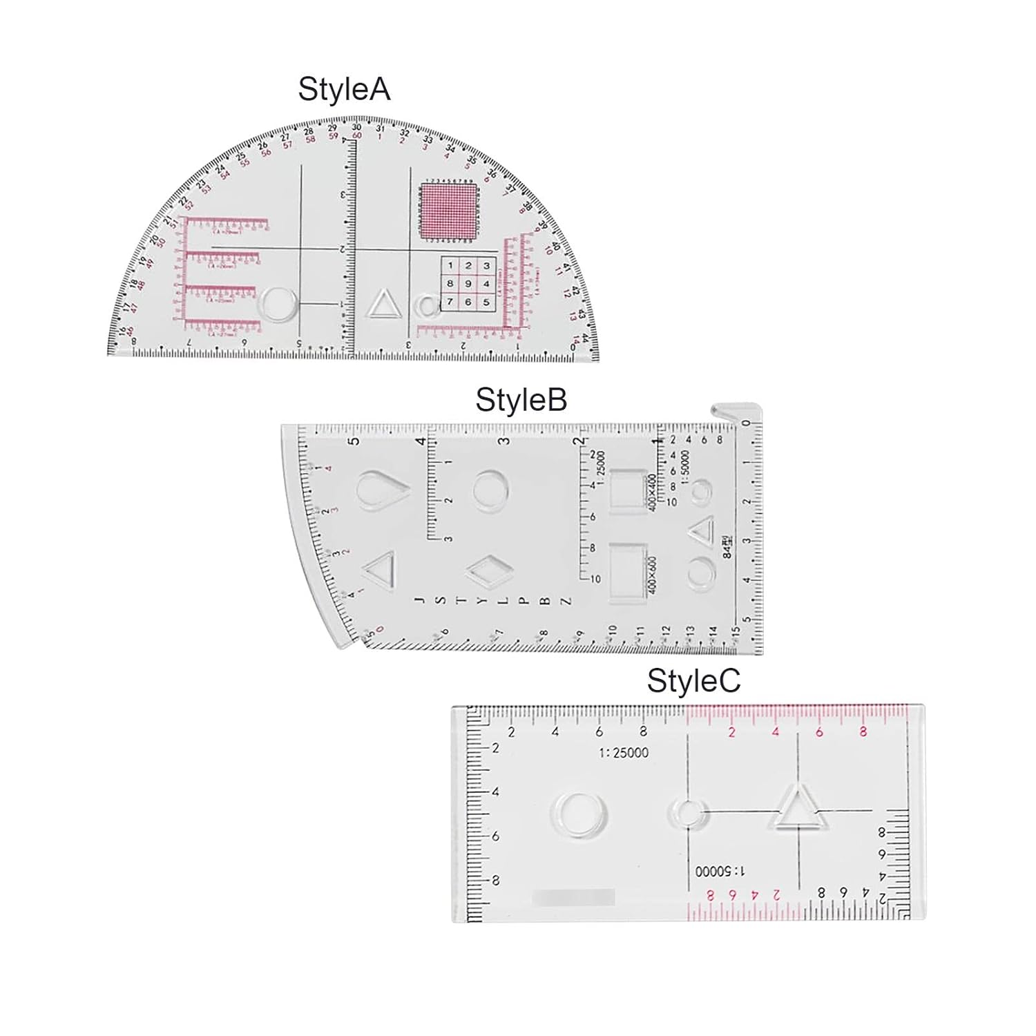 LICHTS Acrylic Geographic Coordinate Ruler with Latitude and for ...