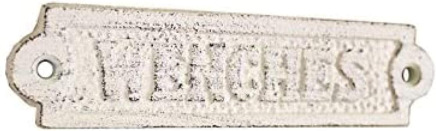 Amazon.com: Whitewashed Cast Iron Wenches Sign 6" - Metal Art Decor ...