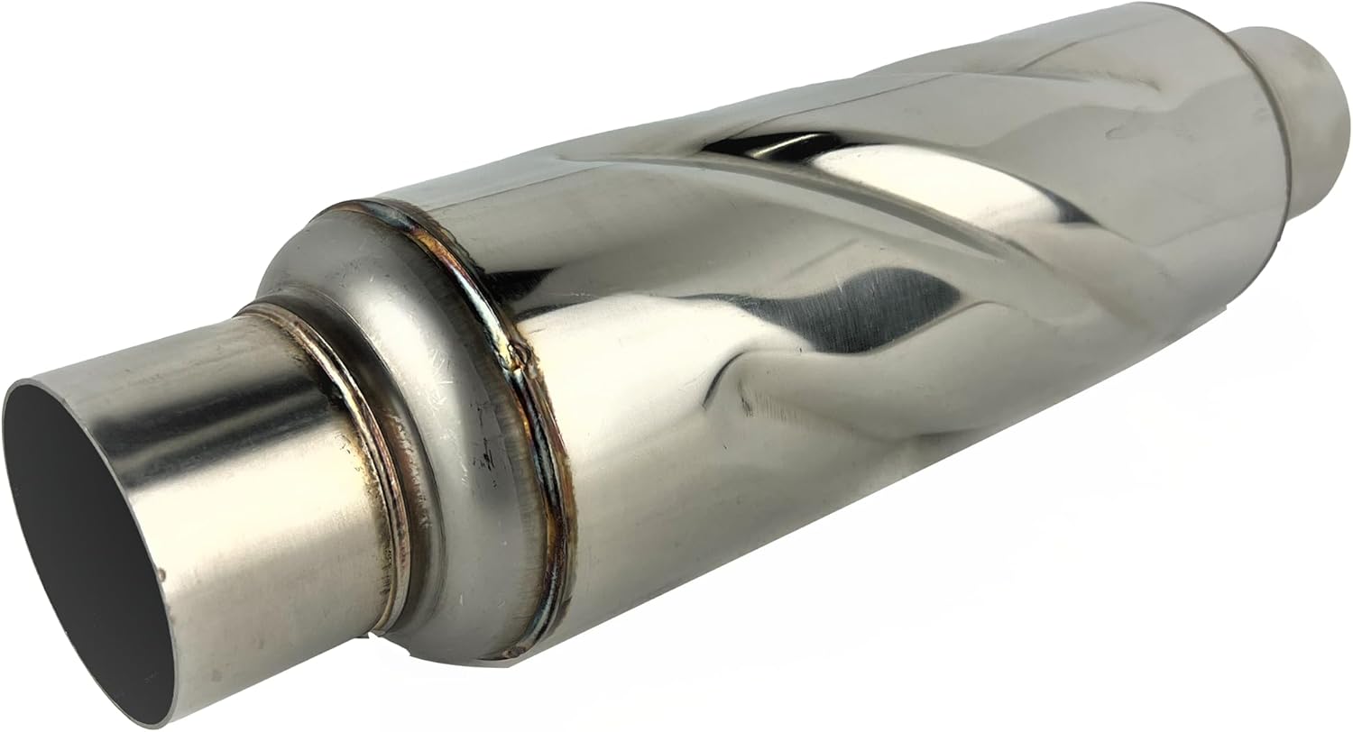 Amazon.com: NETAMI Turbo Exhaust Resonator Stainless Steel Polished ...