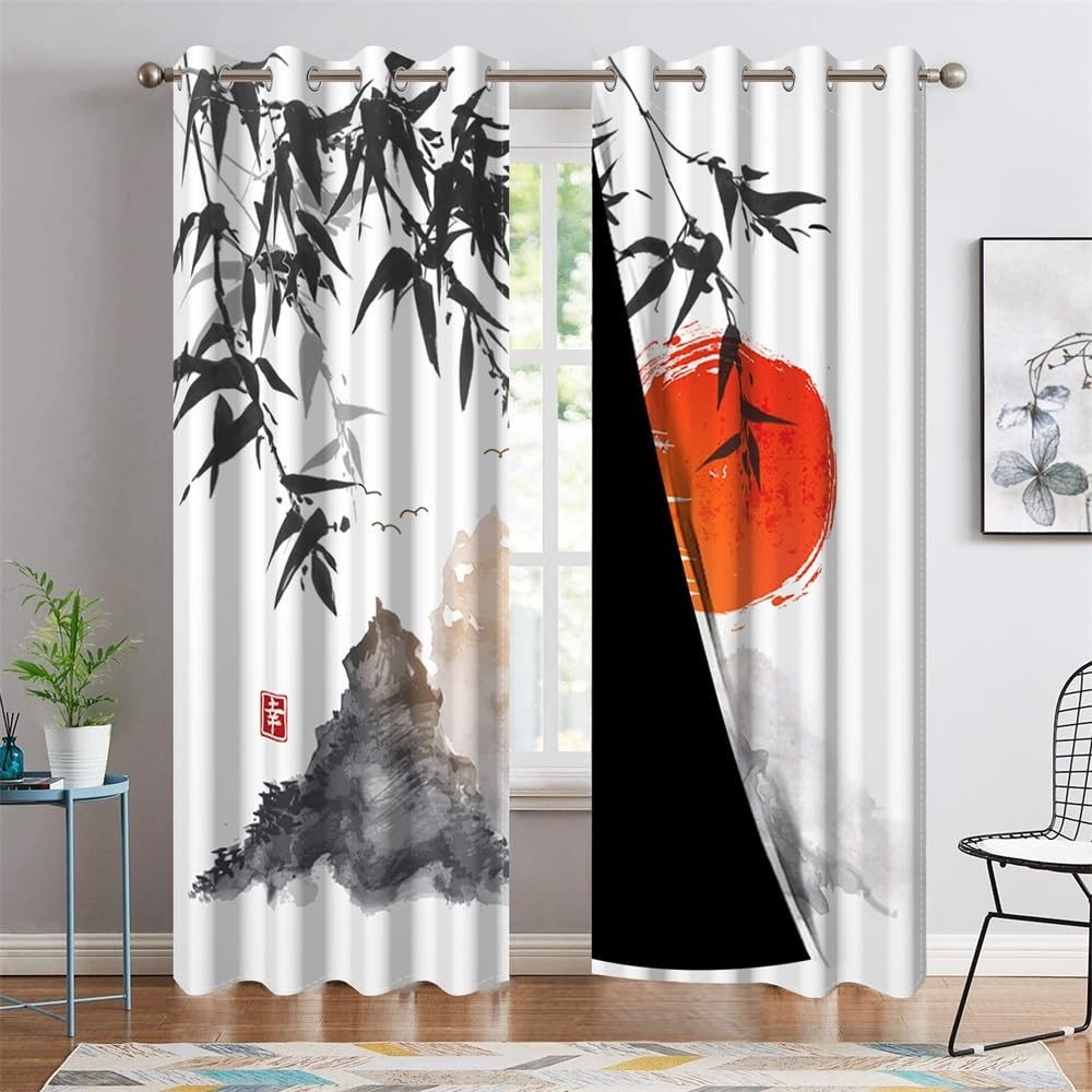 Japanese Style Window Treatments Japanese Garden Jade | Printed