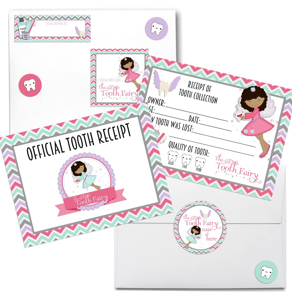 Buy Official Tooth Fairy Receipts for Girls, Ten 3.5"x4.5" Fill In ...