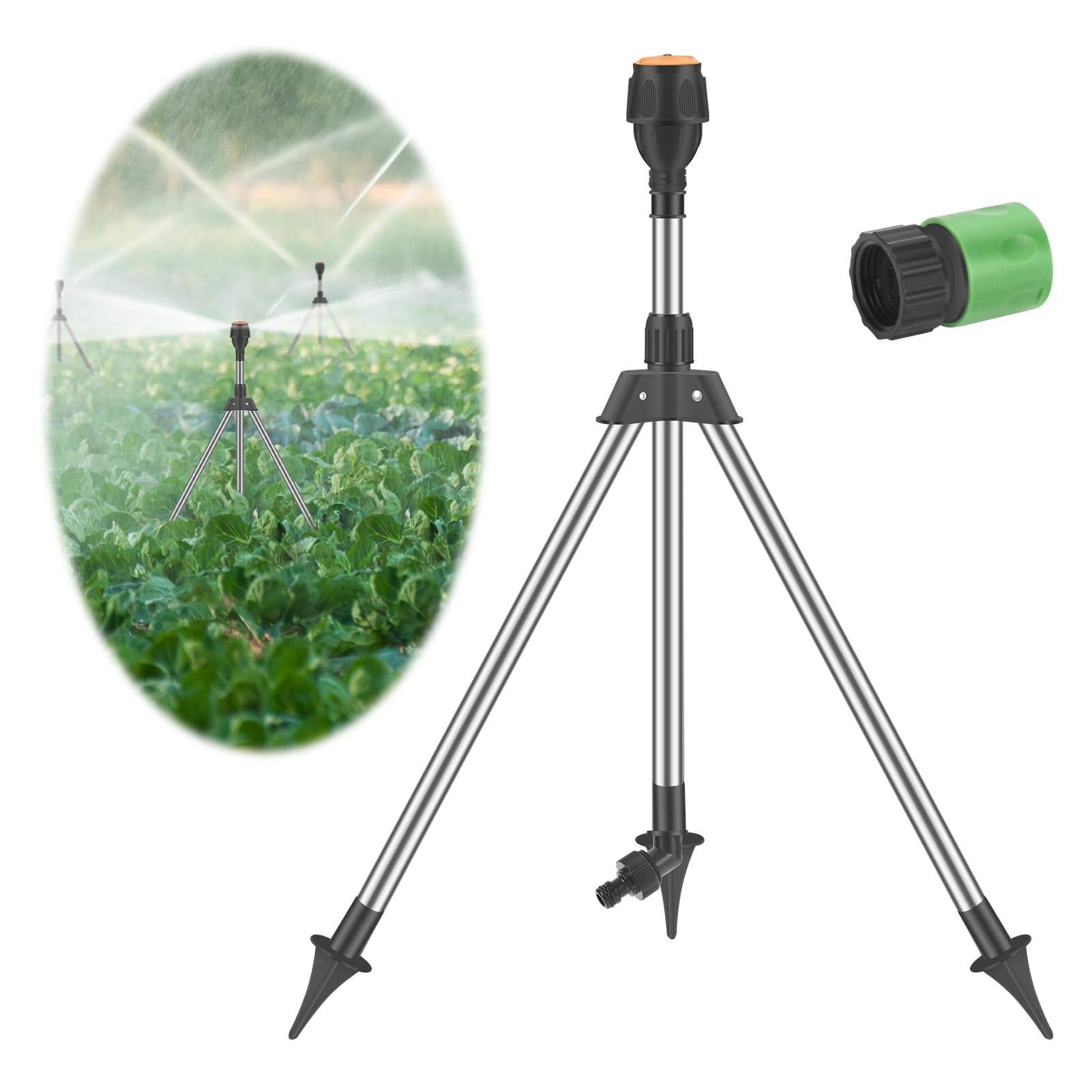 Snapklik.com : Tripod Sprinklers For Yard Large Area, Rotating Tripod ...