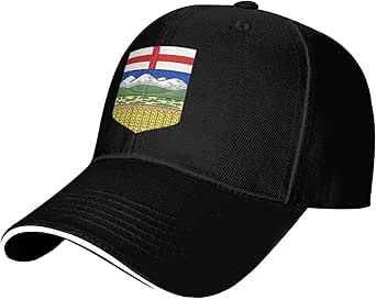 Amazon.com: Kkaingg Baseball Cap Canadian Province of Alberta Flag Hat ...