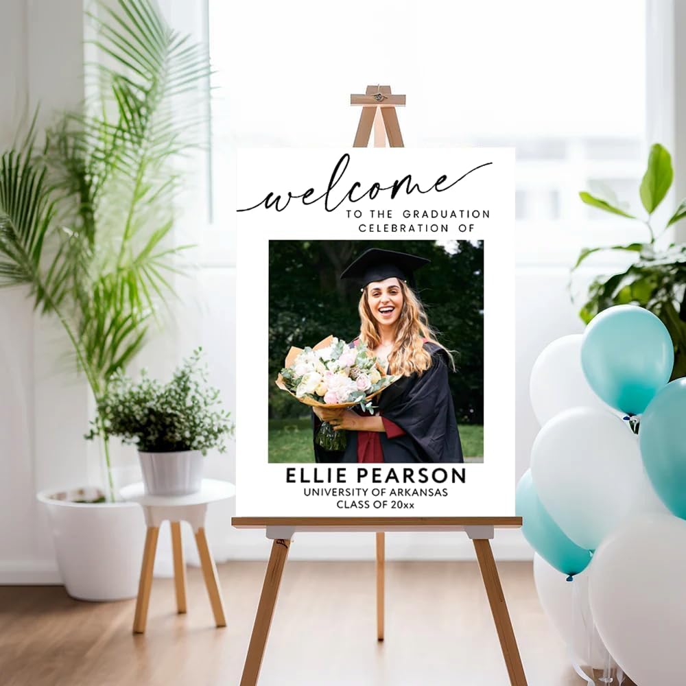 Amazon.com: Personalized Graduation Party Welcome Sign, Customizable ...