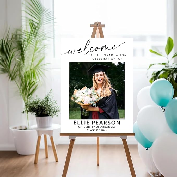 Amazon.com: Personalized Graduation Party Welcome Sign, Customizable ...