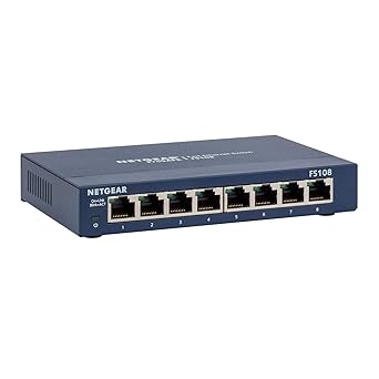 Amazon.com: NETGEAR 8-Port Fast Ethernet 10/100 Unmanaged Switch (FS108 ...