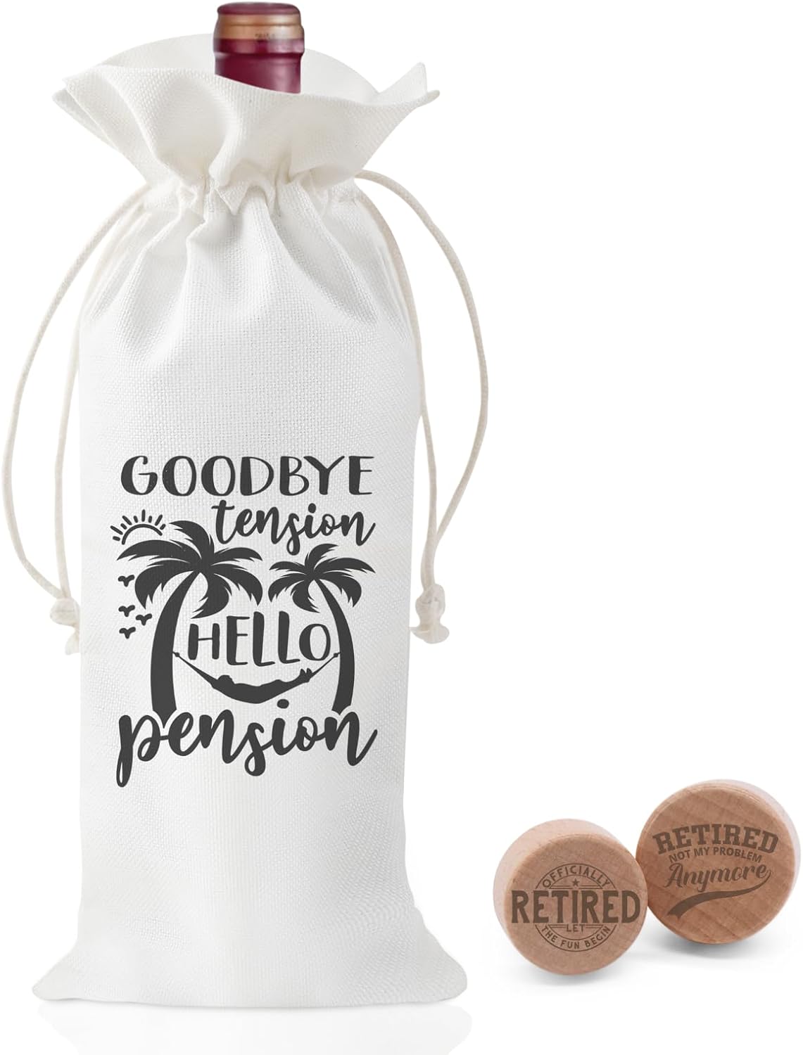 Amazon.com: Onebttl Retirement Gifts for Women/Men - Wine Bag With 2 ...