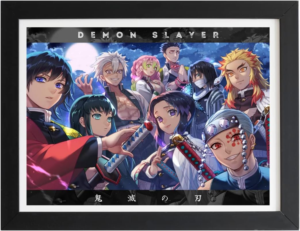 YourCanvas | All Hashira Characters | Demon Slayer Framed Poster ...