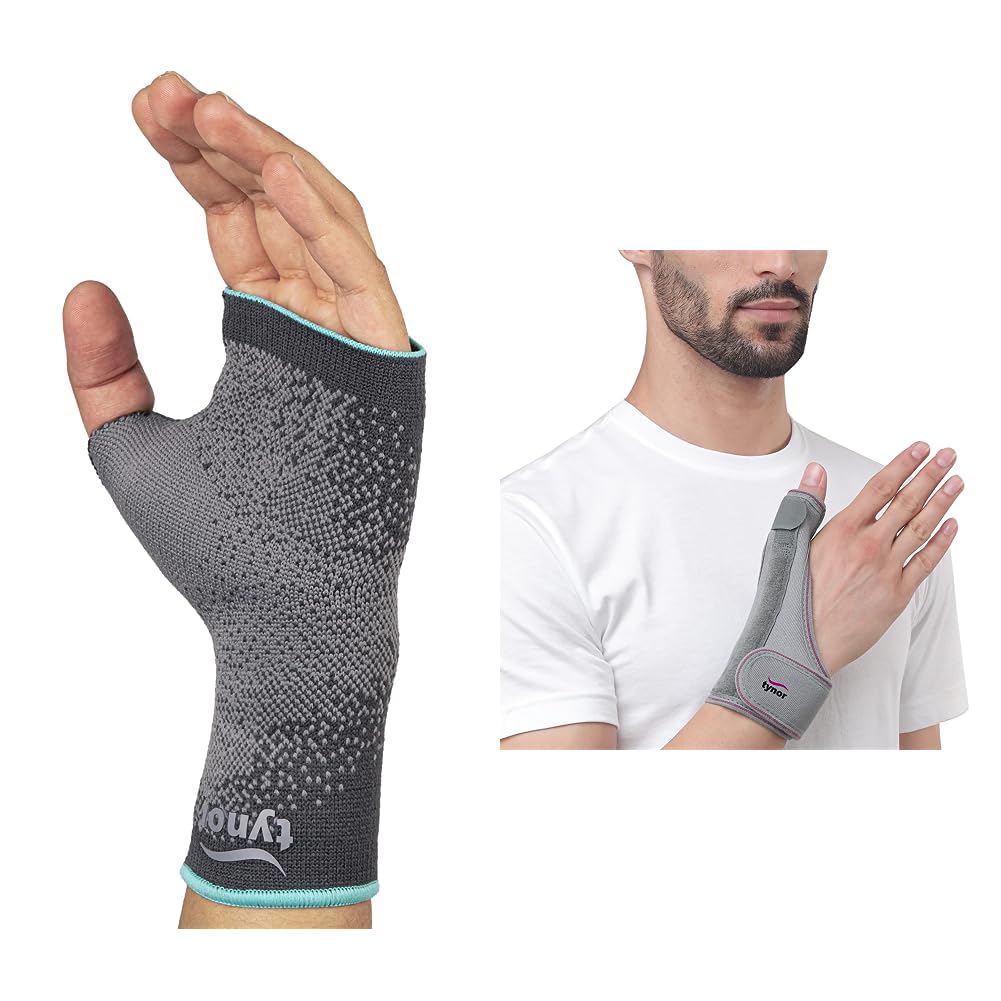 Buy TYNOR Wrist Support Urbane, Grey, Large, 1 Unit & Tynor Thumb Spica ...