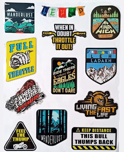 A1GRAPHIX 3D Emboss Bike Stickers Decals Laptop Sticker Tool Box Helmet ...