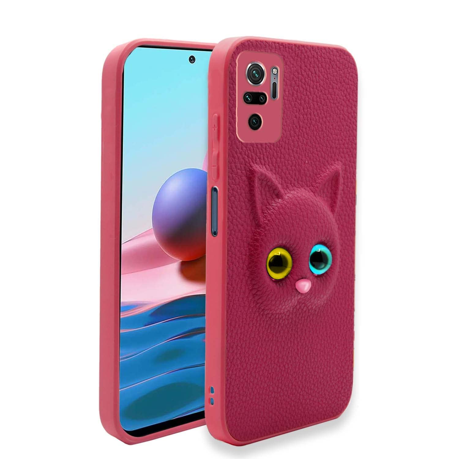 Pikkme Mi Redmi Note 10 / Note 10s Back Cover for Girls | Cute Cat ...