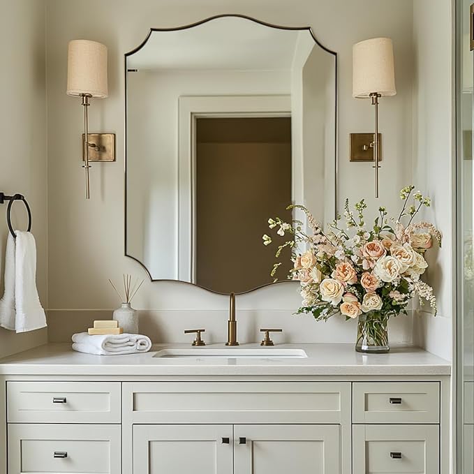 Amazon.com: ANDY STAR Bathroom Vanity Mirror, 24x36 Irregular Wall ...